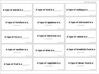 Fill In Feature, Function, and Class Task Cards [ABLLS-R Aligned to H ...