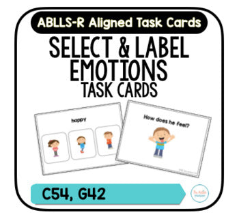 Emotion Task Cards [ABLLS-R Aligned C54, G42] – The Autism Helper