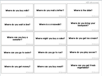 Who, What, Where, & When Task Cards [ABLLS-R Aligned to H} – The Autism ...