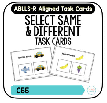 Same & Different Task Cards [ABLLS-R Aligned C55] – The Autism Helper