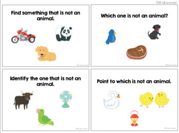 Non-Examples Task Cards [ABLLS-R Aligned C56, G29] – The Autism Helper