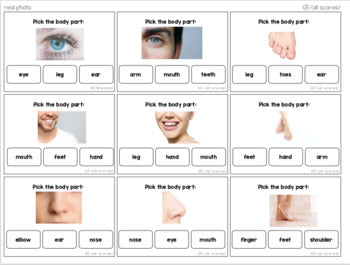 Body Parts & Clothing Task Cards [ABLLS-R Aligned G5, G6] – The Autism ...