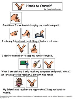 Visual Social Story Packet for Children with Autism: Personal Space Se ...