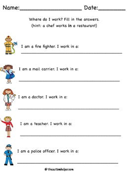 Community Helpers Differentiated Unit – The Autism Helper