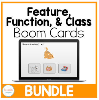 Feature, Function, & Class Interactive Boom Card BUNDLE – The Autism Helper